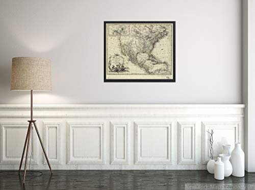 1757 Map| North America| L'Amerique septentrionale, Map Size: 20 inches x 24 inches |F