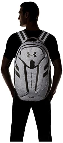 Under Armour Adult Hustle Pro Backpack , Pitch Gray Medium Heather (012)/Black , One Size Fits All