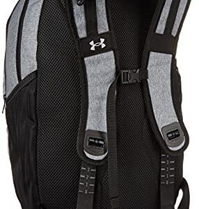 Under Armour Adult Hustle Pro Backpack , Pitch Gray Medium Heather (012)/Black , One Size Fits All