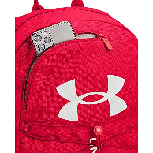 Under Armour Adult Hustle Sport Backpack , Red (600)/Metallic Silver , One Size Fits All