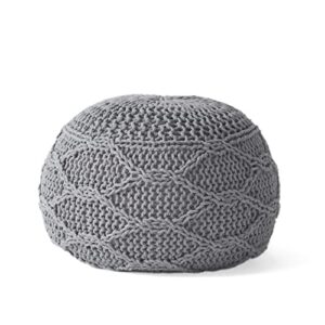 Christopher Knight Home Morven Pouf, Gray