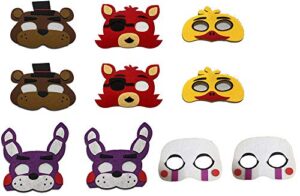 10 pack five nights of freddy's masks kids cosplay costume party favors supplies fazbear bonnie foxy puppet