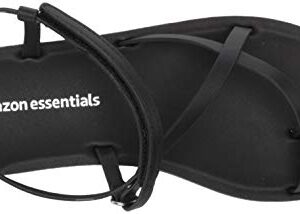 Amazon Essentials Women's Strappy Footbed Sandal, Black, 7.5