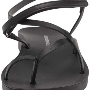 Amazon Essentials Women's Strappy Footbed Sandal, Black, 7.5