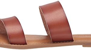 Amazon Essentials Women's Two Band Sandal, Tan, 6