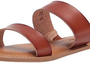 Amazon Essentials Women's Two Band Sandal, Tan, 6