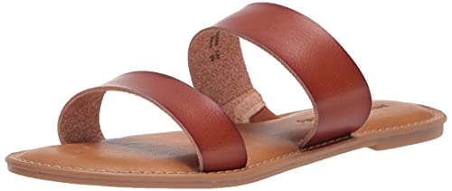 Amazon Essentials Women's Two Band Sandal, Tan, 6