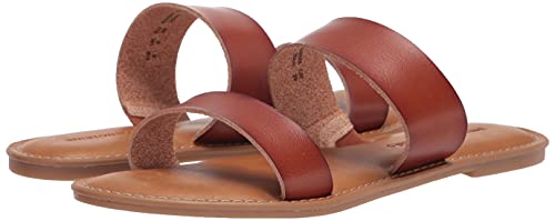 Amazon Essentials Women's Two Band Sandal, Tan, 6