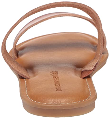 Amazon Essentials Women's Two Band Sandal, Tan, 6