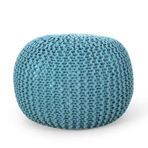 christopher knight home nahunta pouf, aqua