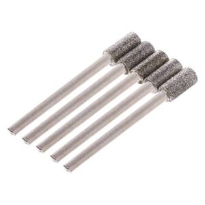 new products 5pcs diamond coated cylindrical burr 4mm chainsaw sharpener stone file chain saw sharpening carving grinding tools,as shown