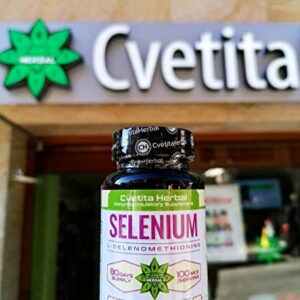 Selenium | 80 Vegetarian Capsules x 100mcg (80 Days Supply) | Maintenance of Normal Hair | Nails | Immune System & Thyroid Function