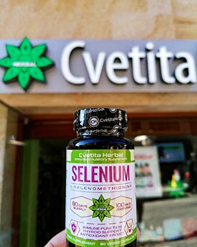 Selenium | 80 Vegetarian Capsules x 100mcg (80 Days Supply) | Maintenance of Normal Hair | Nails | Immune System & Thyroid Function