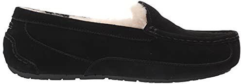 UGG Unisex-Child's Ascot Slipper, Black Suede, 6 M US