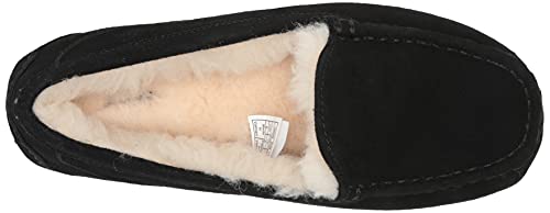 UGG Unisex-Child's Ascot Slipper, Black Suede, 6 M US