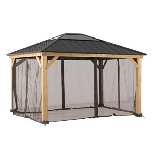 sunjoy original universal replacement mosquito netting for 13×15 ft. wood gazebo, khaki