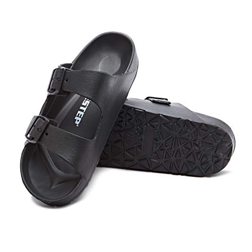 Weestep Essential Lightweight Double Buckle Slip-on Flat Adjustable Women's Men's Sandals