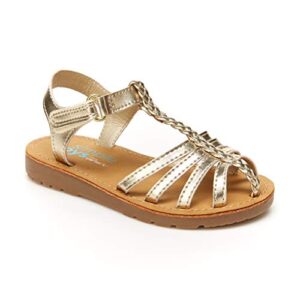 simple joys by carter's girls' freya gladiator sandal, gold, 5 toddler (1-4 years)