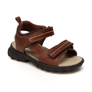 simple joys by carter's boy's rowan beach sandal, brown, 4 toddler