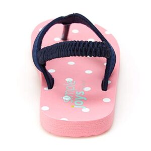 Simple Joys by Carter's Girls Kimmie Kaia Aqua Set Sandal, Navy/Pink Dots, 7 Toddler