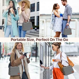 Bageri Insulated Lunch Bag Women - Lunch Bag for Women Men Reusable Lunch Box Leakproof Thermal Cooler Sack Food Handbags Case High Capacity for Work and Travel (Black White Stripe)