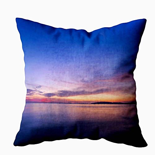 Mr.Q Throw Pillows Boho Cover 20 X 20 Inch Amazing Sunset Form Thailand Beach Mothers Day Throw Pillows for Bed Long Fade Stain Resistant for Girls Unisex-Toddler Couch Sofa Toddlers Living Room