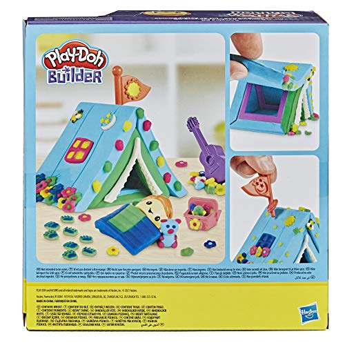 Play-Doh Builder Camping Kit Building Toy for Kids 5 Years and Up with 8 Cans of Non-Toxic Modeling Compound - Easy to Build DIY Craft Set