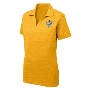 sigma gamma rho emblem polo medium gold