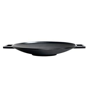 moosse premium korean bbq grill pan, chosun griddle, enameled cast iron grill for induction cooktop, stove, oven, no seasoning required, 13”