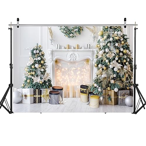 WOLADA 7x5FT Fireplace Backdrop Christmas Backdrop Fireplace Backdrops for Photography Xmas Home Party Decoration Backdrop Christmas Wall Backdrop Kids Christmas Photo Backdrop 11973