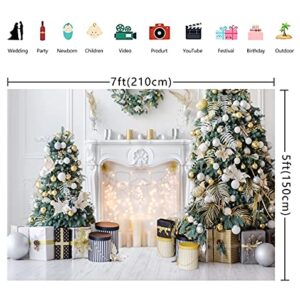 WOLADA 7x5FT Fireplace Backdrop Christmas Backdrop Fireplace Backdrops for Photography Xmas Home Party Decoration Backdrop Christmas Wall Backdrop Kids Christmas Photo Backdrop 11973