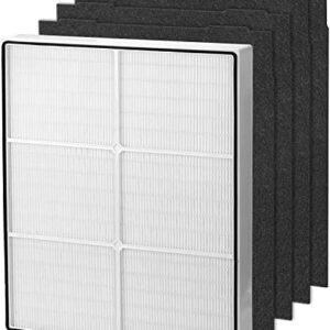 UOUOLONUN 510 & 450 Replacement Filter - Compatible with Whirlpool Whispure 8171434K 1183054K 1183054 AP300 AP350 AP450 AP510 Air purifiers, 1 True HEPA Filter + 4 Carbon Filters