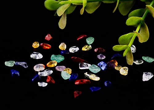 7 Chakra Natural Chip Stone Beads 3-5mm 100g About 500 Pieces Irregular Gemstones Healing Crystal Loose Rocks Bead Hole Drilled DIY for Bracelet Jewelry Making Crafting (3-5mm, 7 Chakra Color Mix)