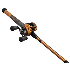 lew's mach crush 7' med hvy right hand baitcast combo, orange, one size (mcr1sha70mh)