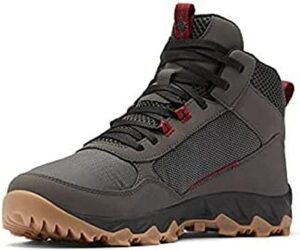 columbia mens flow centre sneaker, dark grey/red jasper, 11 us