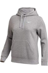 nike womens pullover fleece hoodie (grey, large)