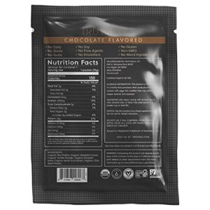 Truvani Organic Vegan Protein Powder Chocolate - 20g of Plant Based Protein, Organic Protein Powder, Pea Protein for Women and Men, Vegan, Non GMO, Gluten Free, Dairy Free (1 Serving)