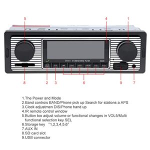 ePathChina 12V Bluetooth Car Radio MP3 Player Vehicle Stereo Audio Support FM / USB / SD / AUX with Remote Control