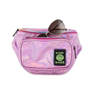 Dime Bags Party Pack | Festival and Party Fanny Pack | Water-Resistant Waist Bag (Disco Pink)