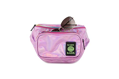 Dime Bags Party Pack | Festival and Party Fanny Pack | Water-Resistant Waist Bag (Disco Pink)