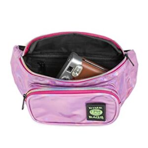 Dime Bags Party Pack | Festival and Party Fanny Pack | Water-Resistant Waist Bag (Disco Pink)