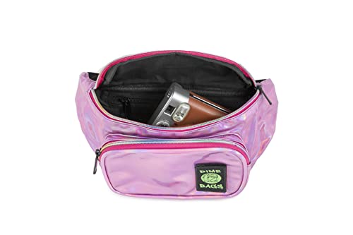 Dime Bags Party Pack | Festival and Party Fanny Pack | Water-Resistant Waist Bag (Disco Pink)