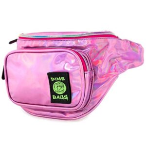 Dime Bags Party Pack | Festival and Party Fanny Pack | Water-Resistant Waist Bag (Disco Pink)