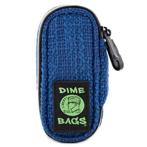 dime bags pod padded travel case with key chain clip | protective hemp pouch with padded interior (5 inch, midnight)