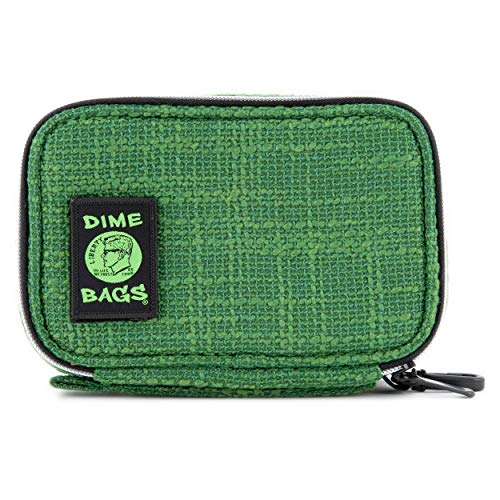 DIME BAGS Pod Padded Travel Case with Key Chain Clip | Protective Hemp Pouch with Padded Interior (7 Inch, Forest)