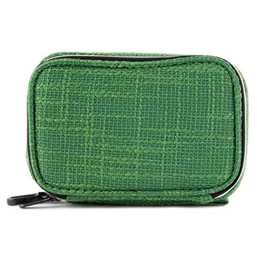 DIME BAGS Pod Padded Travel Case with Key Chain Clip | Protective Hemp Pouch with Padded Interior (7 Inch, Forest)