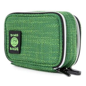 DIME BAGS Pod Padded Travel Case with Key Chain Clip | Protective Hemp Pouch with Padded Interior (7 Inch, Forest)