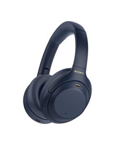 sony wh-1000xm4 wireless premium noise canceling overhead headphones with mic for phone-call and alexa voice control, midnight blue wh1000xm4