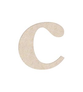 22" lowercase times unfinished wood monogram letter c (sizes 12"-28")