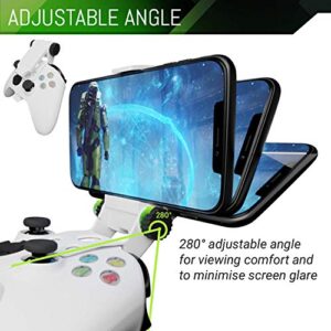 Xbox Series X Controller Mobile Gaming Clip, Xbox Controller Phone Mount Adjustable Phone Holder Clamp Compatible with Xbox Series X|S, Xbox One, Xbox One S, Xbox One X-Robot White